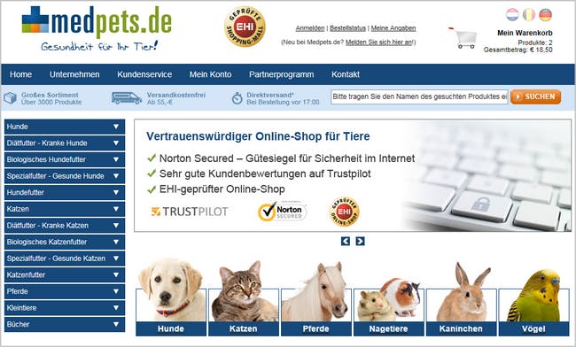 Medpets.de Gutschein Gratis-Versand im August 2021 | SPARWELT